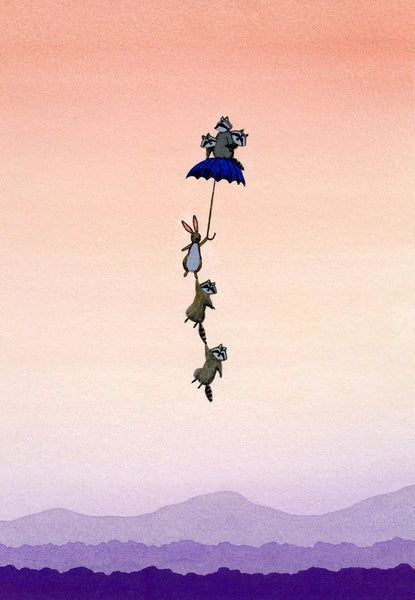 5 Raccoons, 1 Rabbit – Altitude Gallery