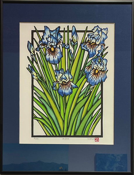 Iris - Original Linocut – Altitude Gallery